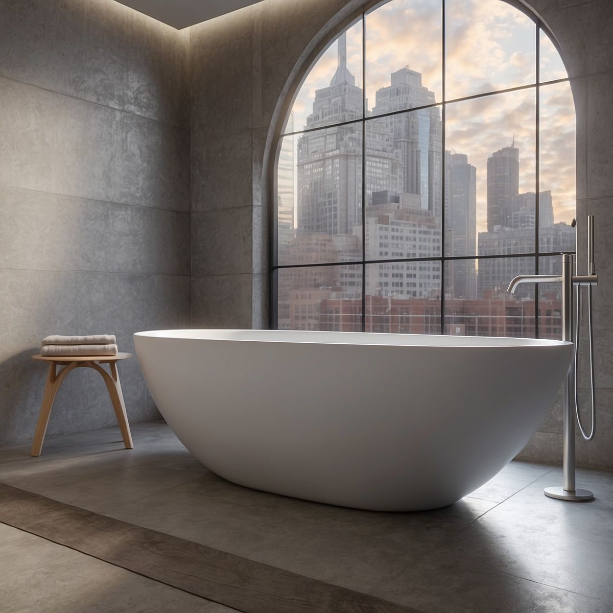 Casares Matt White Freestanding Stone Resin Bath 1800mm