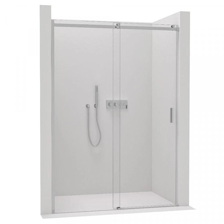 Elena Niche 8mm Glass Sliding Shower Door Enclosure In Chrome