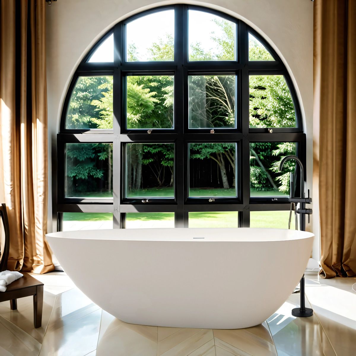 Talavera Matt White Freestanding Stone Bath 1500mm