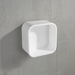 Matt White Stone Bathroom Shelf 300mm
