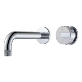 Wall Mounted Siler Chrome Tap With Single Marble Handle